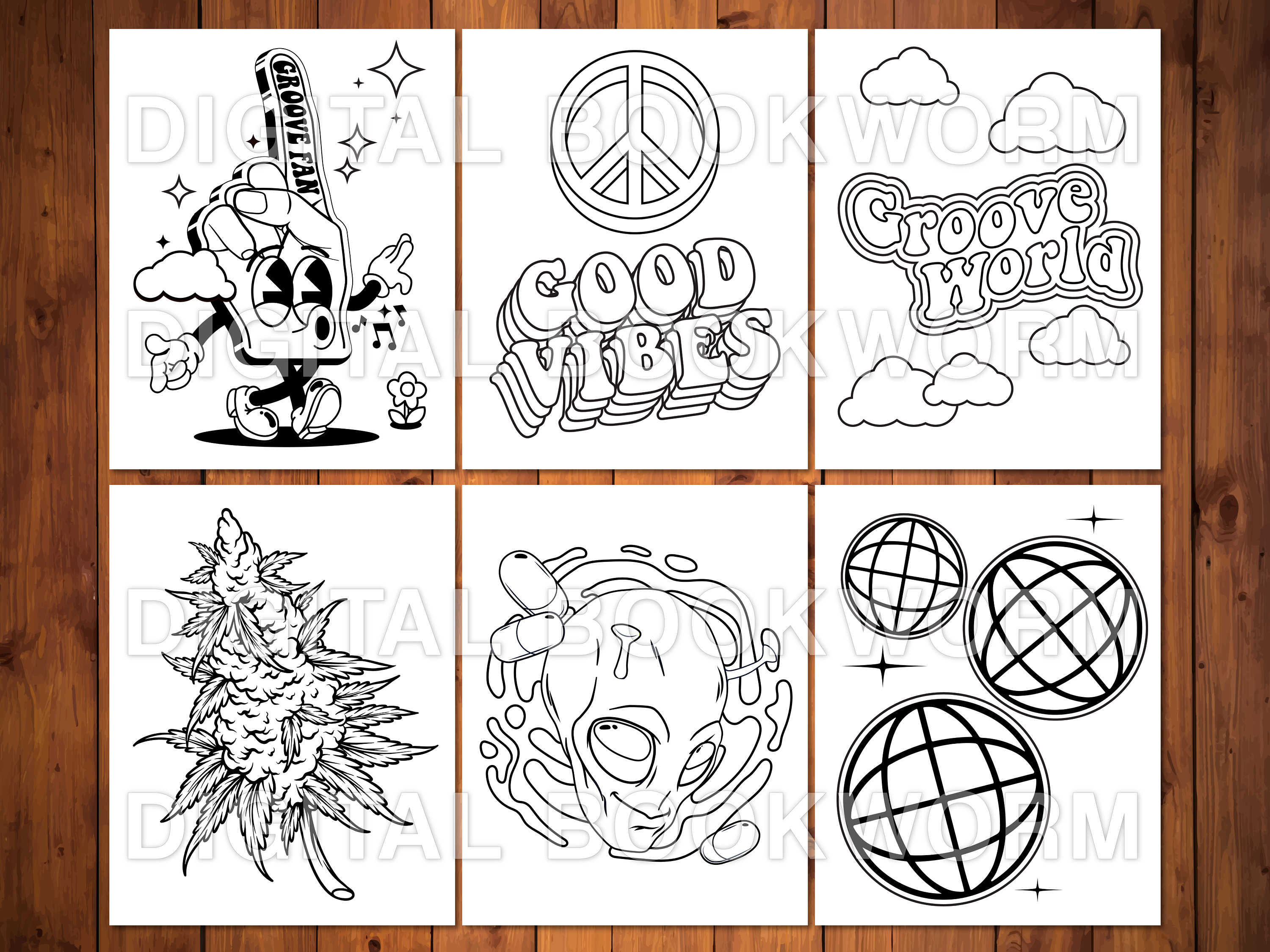 Trippy Tones Psychedelic Coloring Adventure 420 Friendly Stoner ...