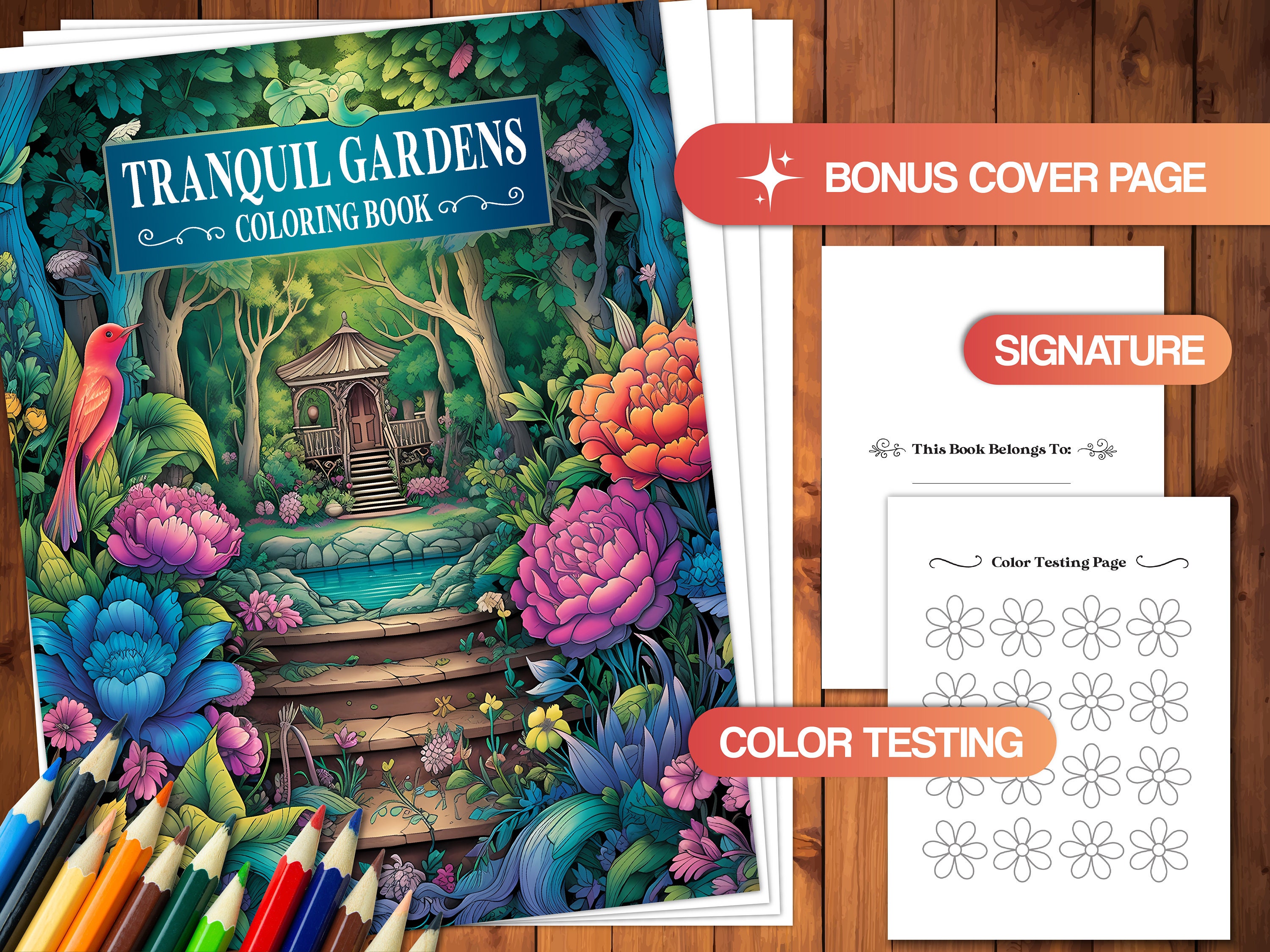 Tranquil Gardens Anxiety Relief Coloring Book for Mindfulness & Stress ...