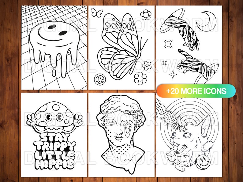 Trippy Tones Psychedelic Coloring Adventure 420 Friendly Stoner ...