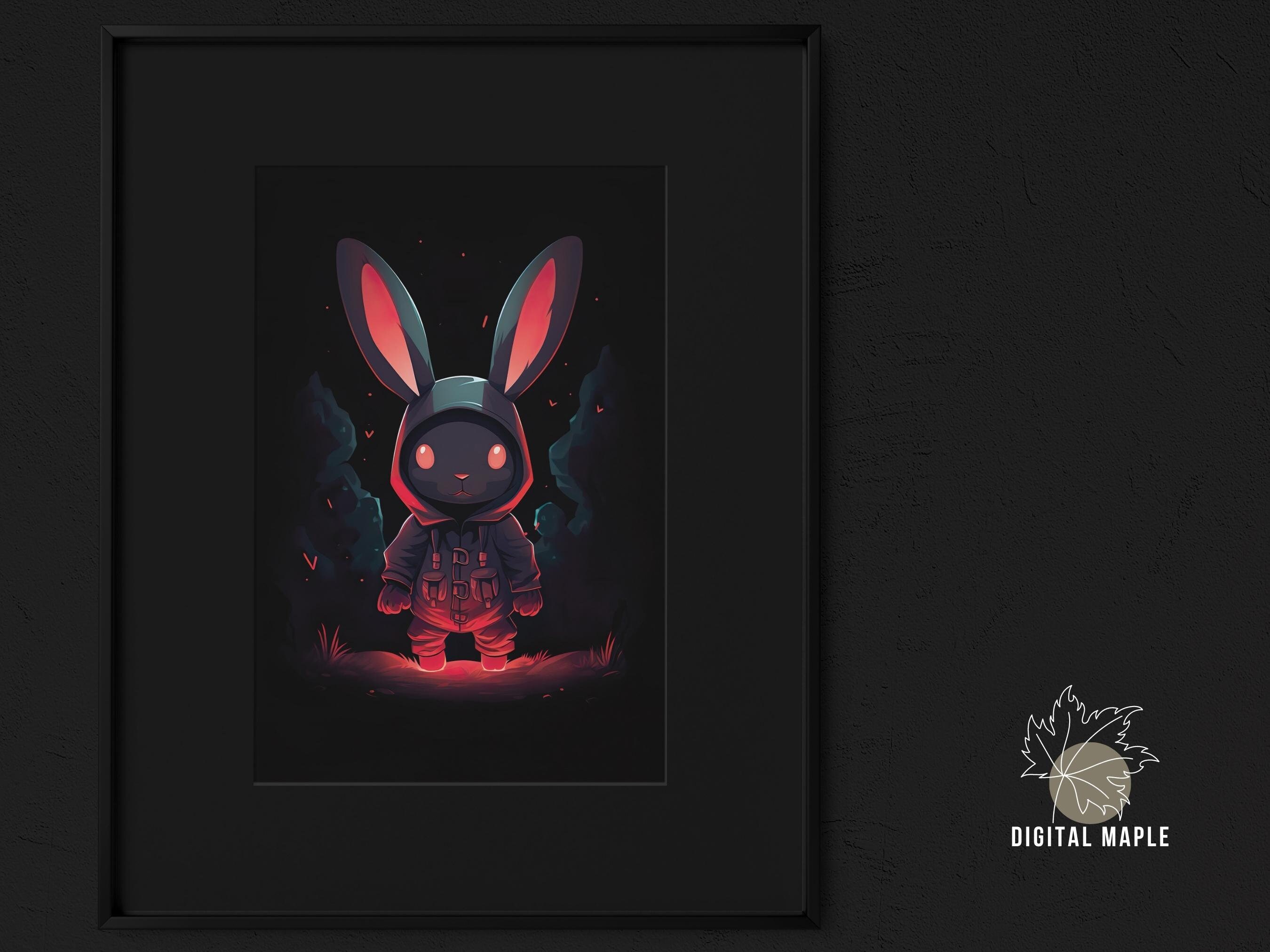 Phasmophobia Bunny Printable Wall Art, Funny Bunny Design Bundle ...
