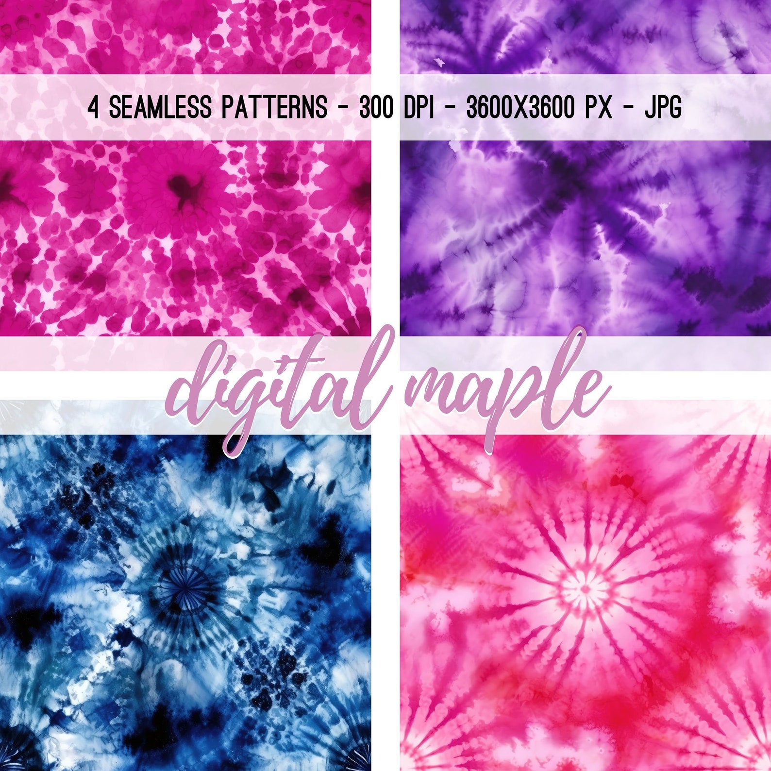 Tie Dye Seamless Pattern, Tie-dye Seamless File, Repeat Pattern Digital ...
