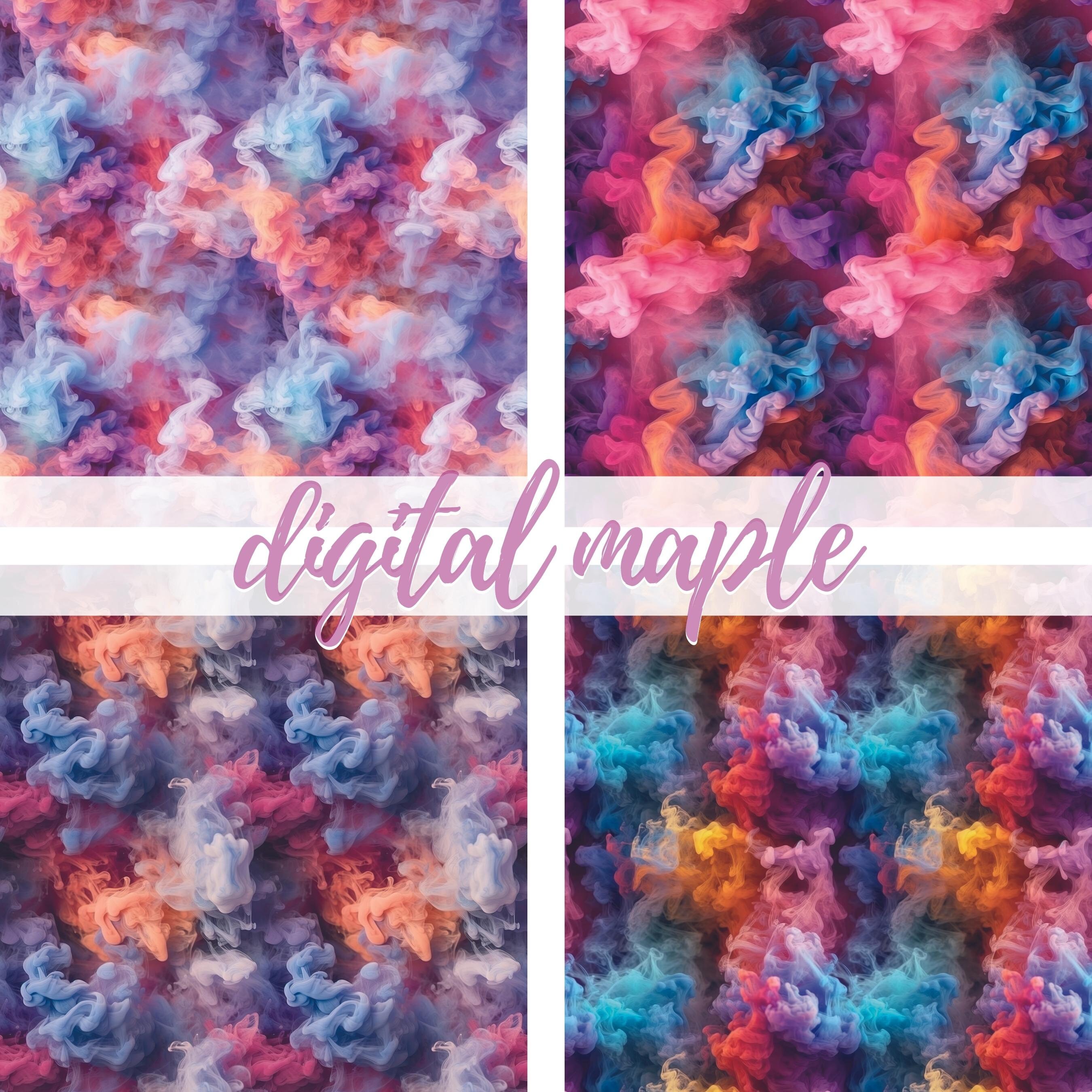 Pastel Smoke Seamless Pattern, Realistic Smoke Seamless File, Repeat ...