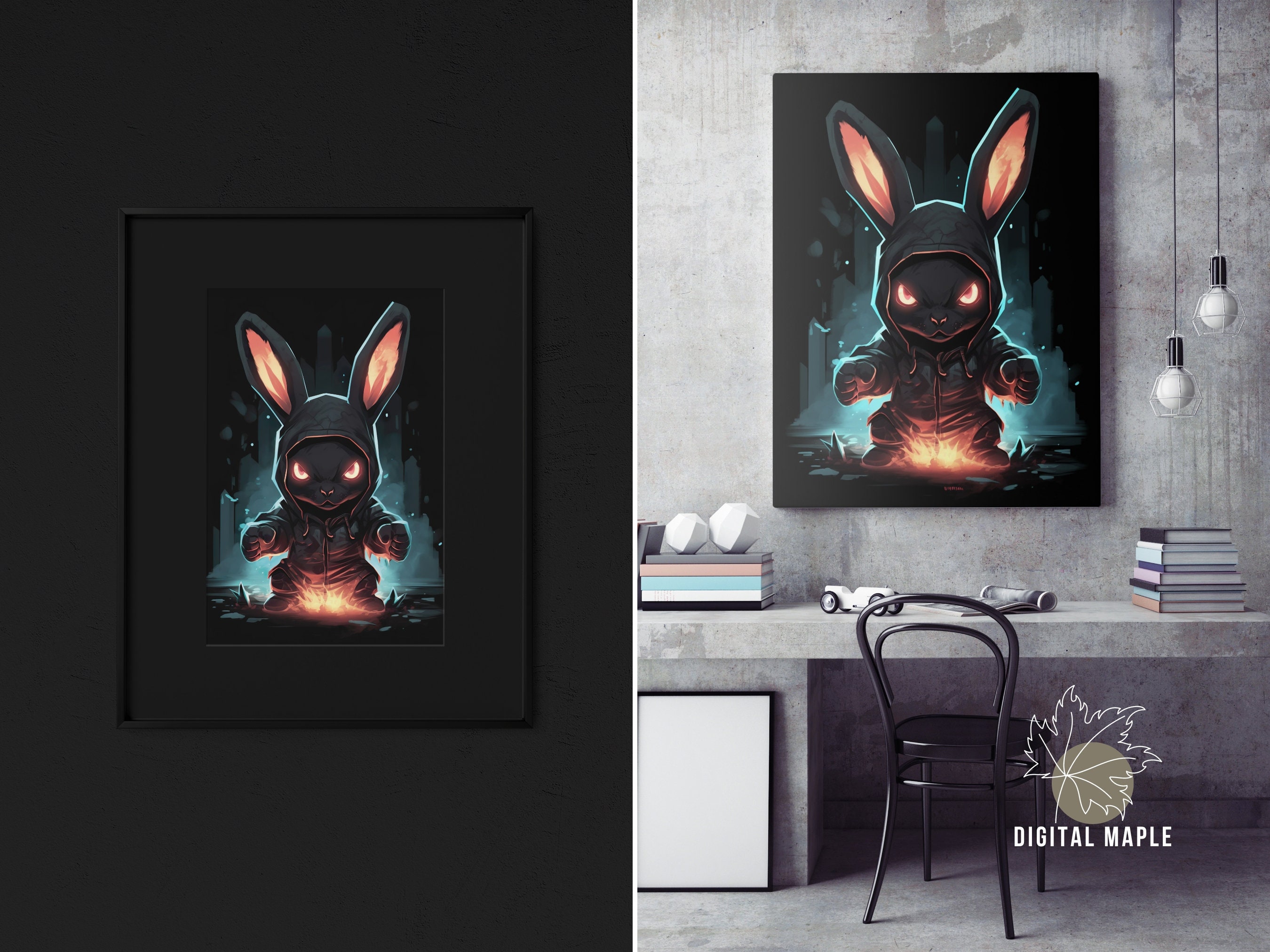 Phasmophobia Bunny Printable Wall Art, Funny Bunny Design Bundle ...