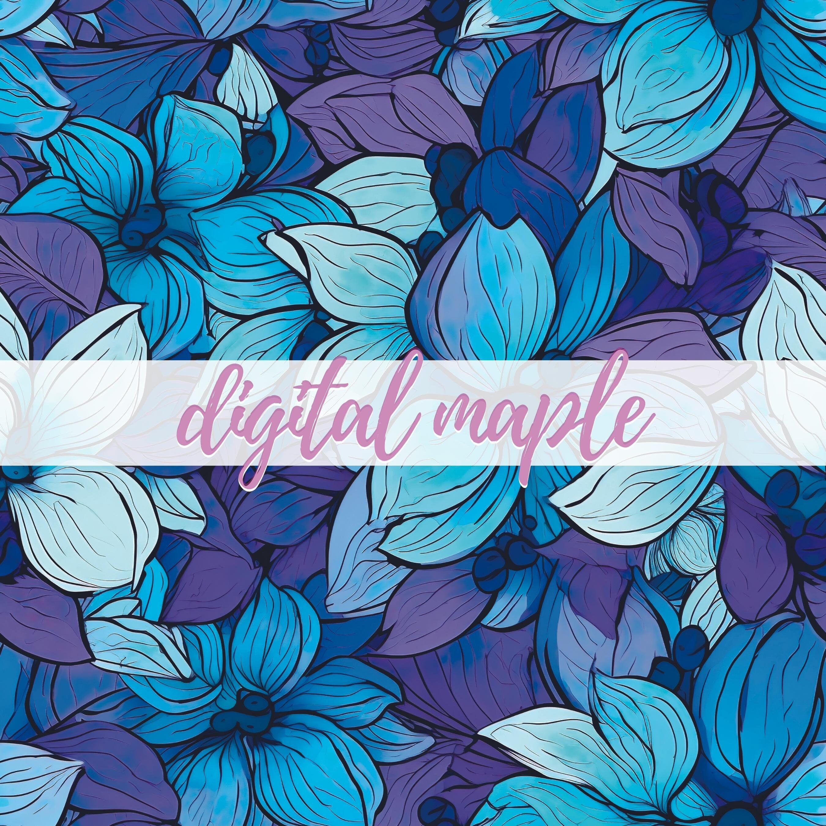 Pink and Purple Flower Seamless Pattern, Floral Seamless File, Repeat ...
