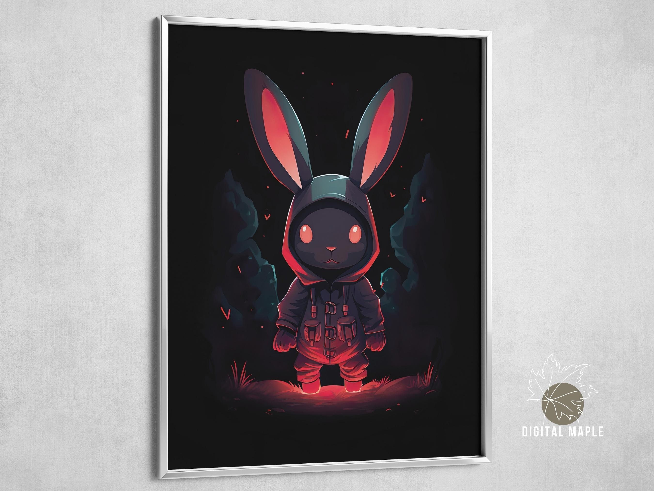 Phasmophobia Bunny Printable Wall Art, Funny Bunny Design Bundle ...