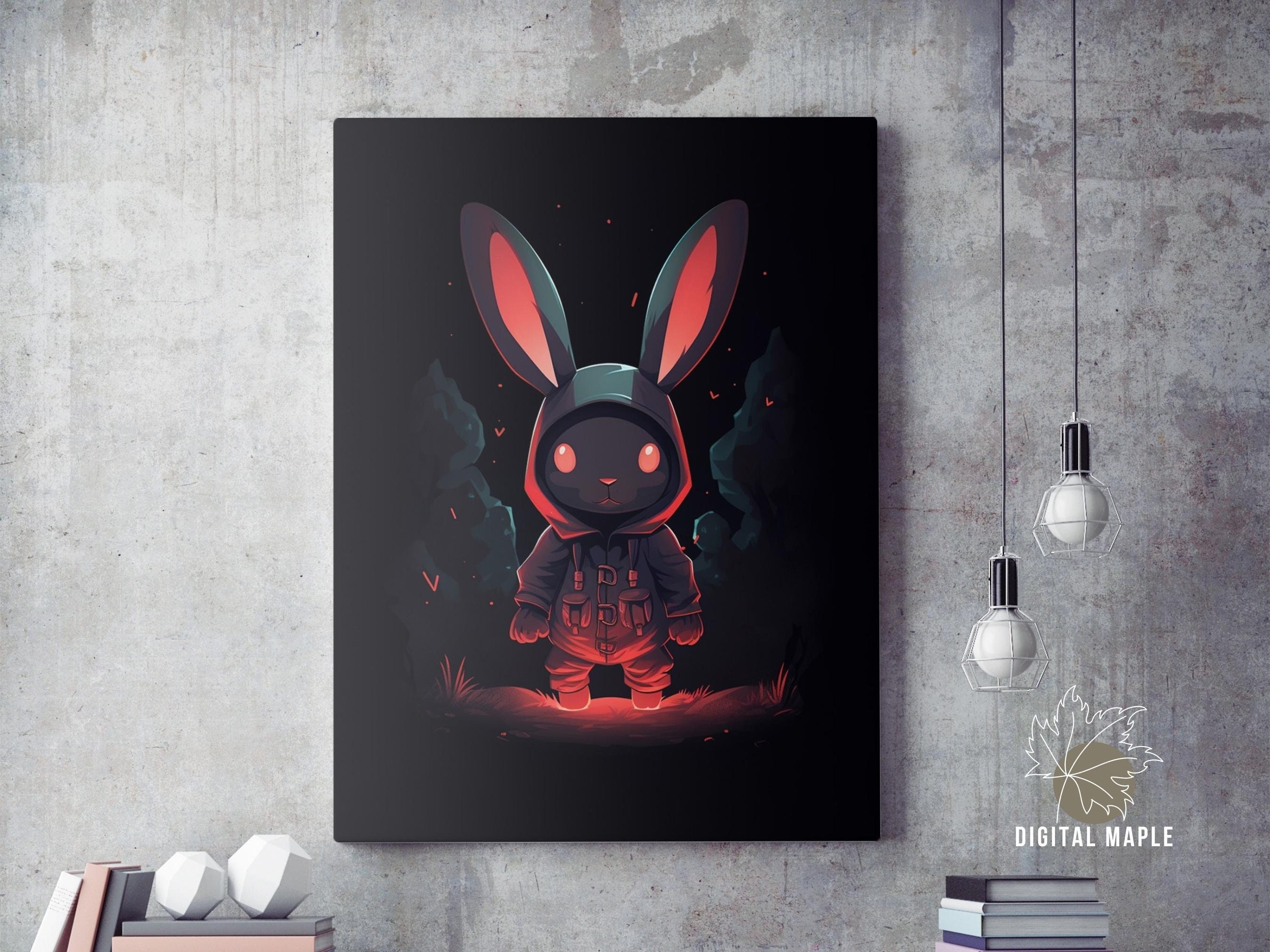 Phasmophobia Bunny Printable Wall Art, Funny Bunny Design Bundle ...