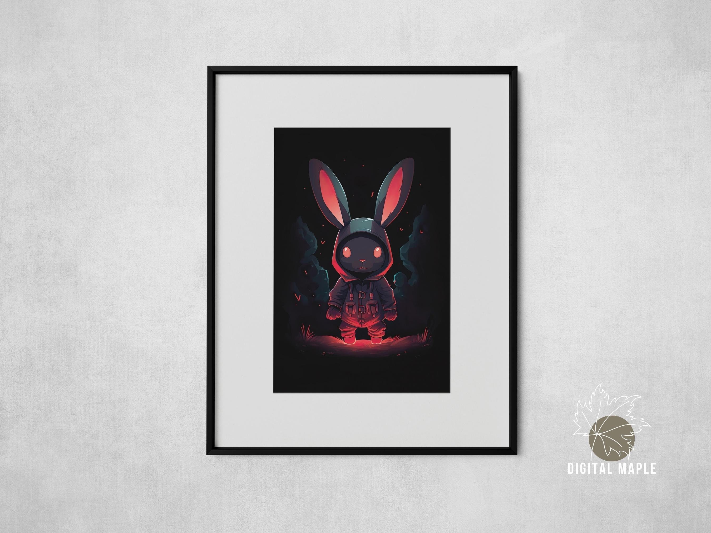 Phasmophobia Bunny Printable Wall Art, Funny Bunny Design Bundle ...