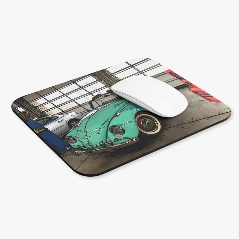 1967 Volkswagen Beetle Convertible Mechanics Mouse Pad (rectangle) - Etsy