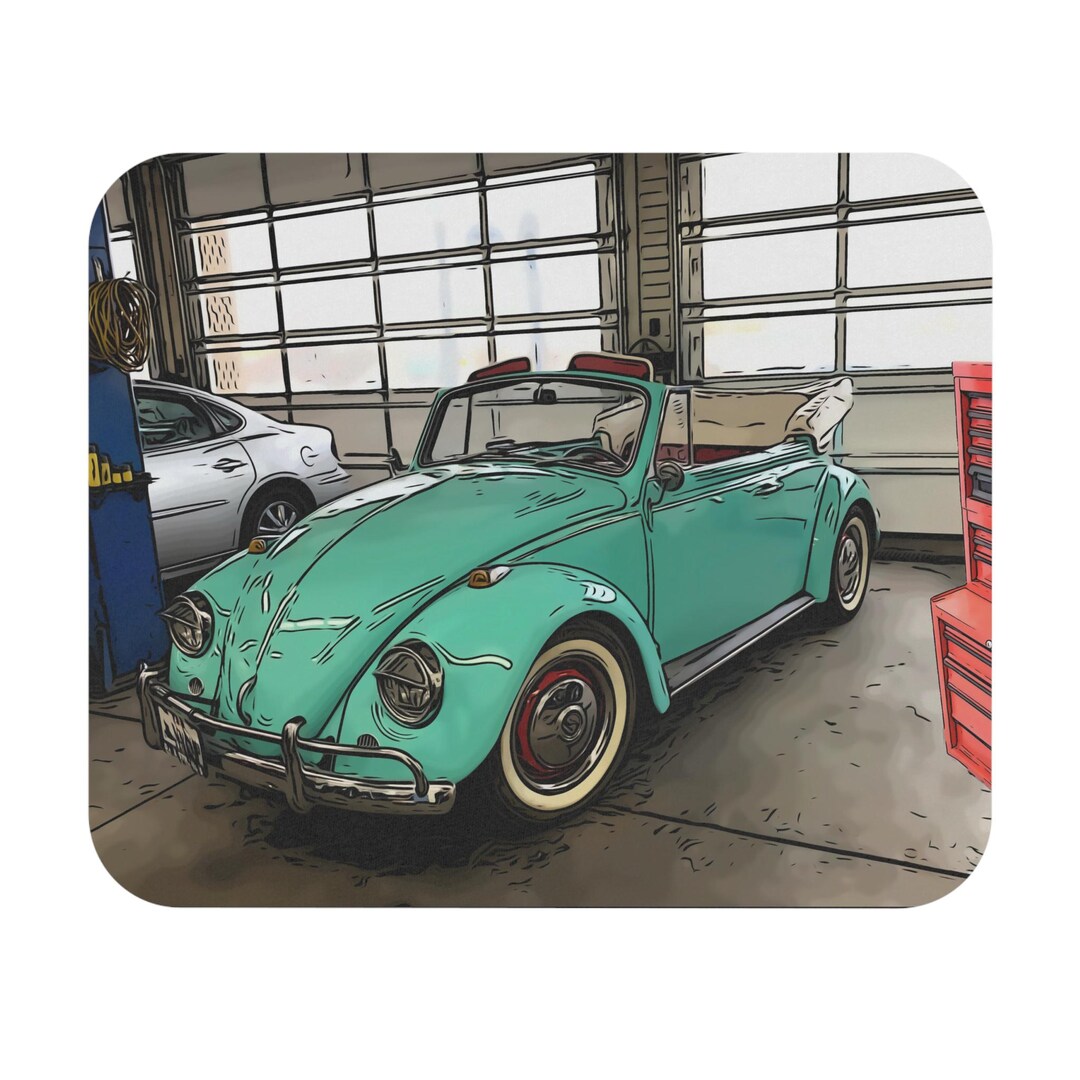 1967 Volkswagen Beetle Convertible Mechanics Mouse Pad (rectangle) - Etsy