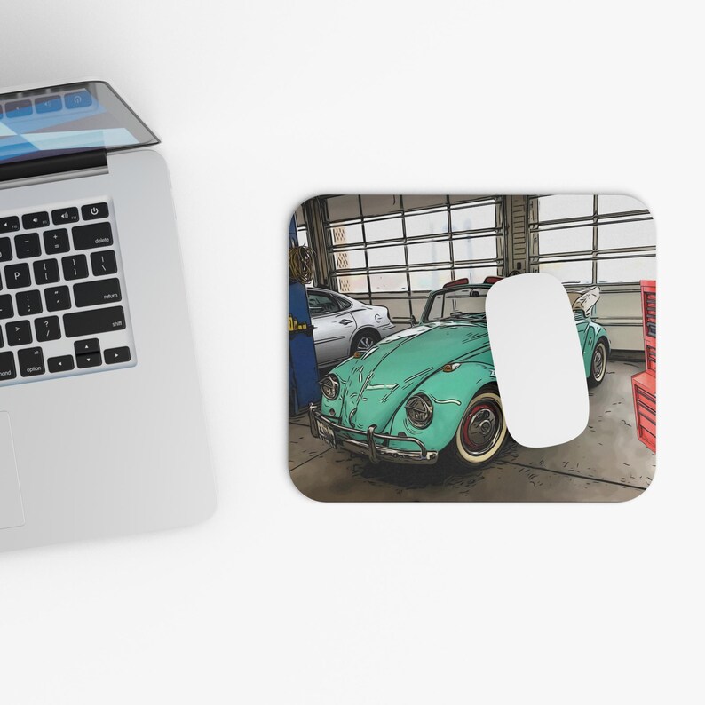 1967 Volkswagen Beetle Convertible Mechanics Mouse Pad (rectangle) - Etsy