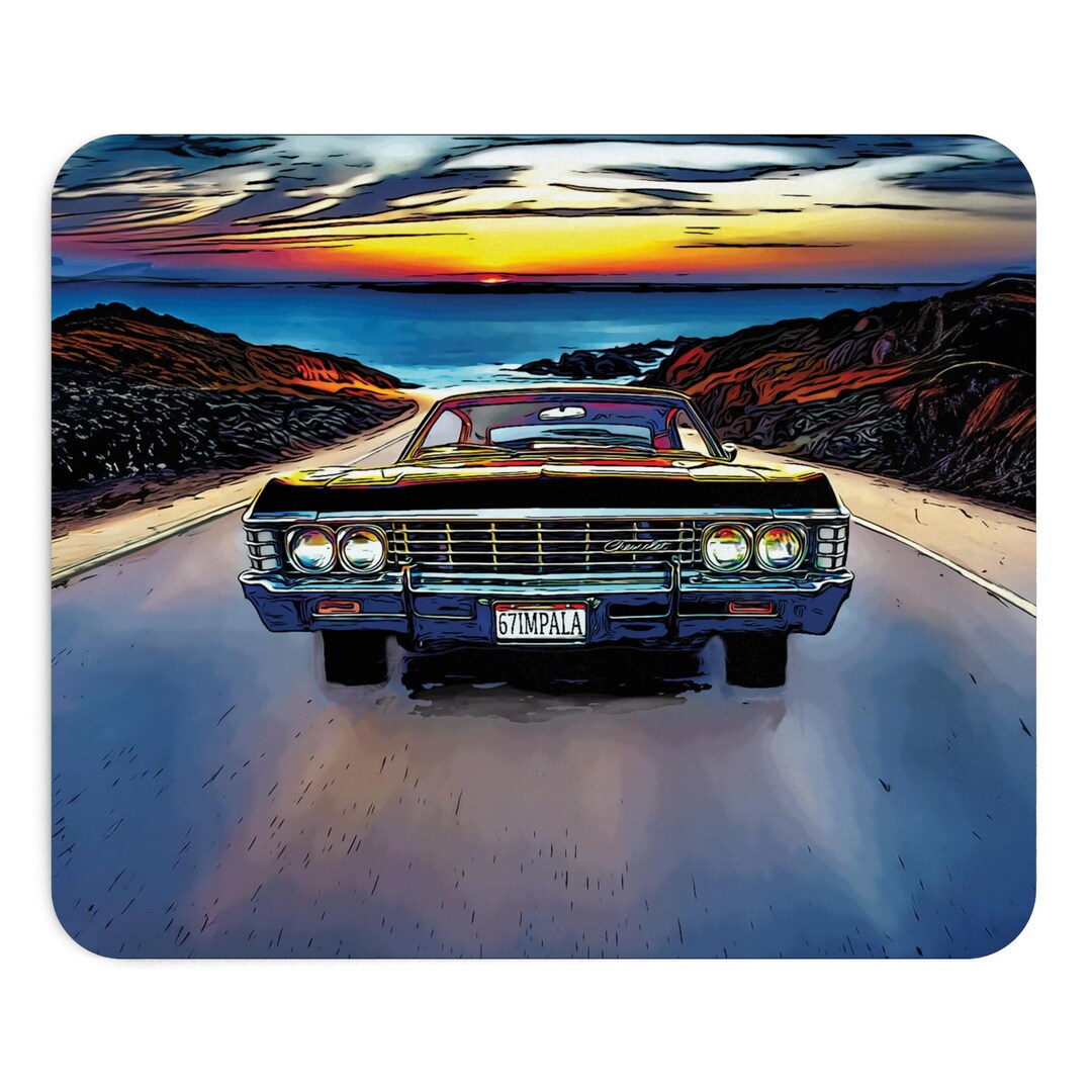 Classic 1967 Chevy Impala Artwork Mouse Pad, Classic Car Desk ...