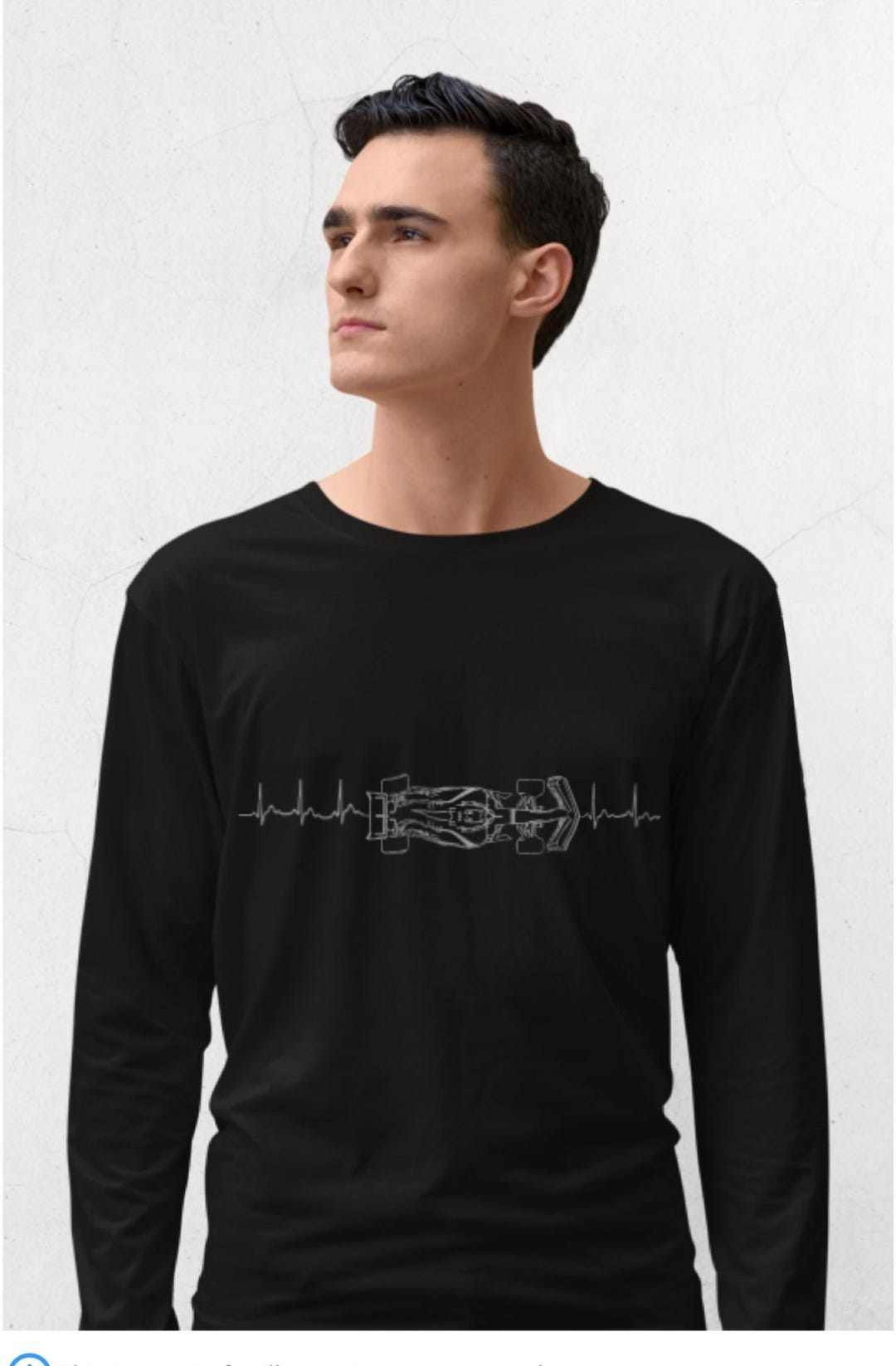 EKG Race Car Tee | Formula One Car Heartbeat Long Sleeve - Etsy