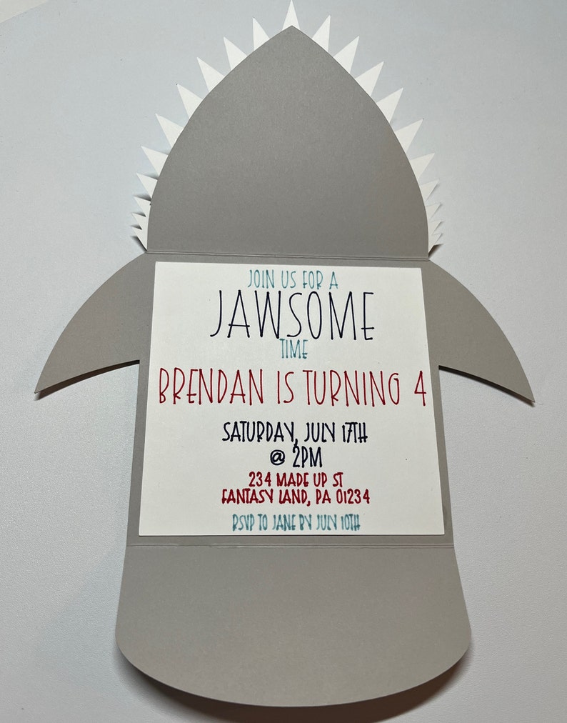 Shark jawsome Birthday Party Invitations - Etsy