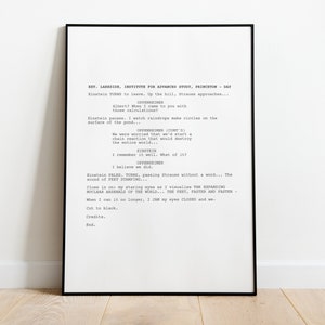 Oppenheimer Screenplay | Final Scene | Wall Art | Digital Print | Movie ...