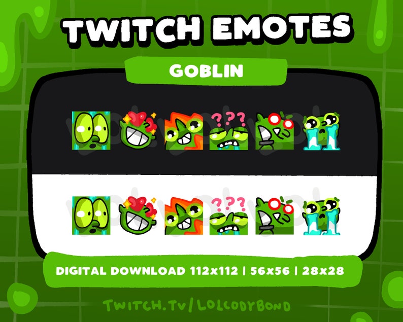 Goblin Doodle Emotes for Twitch Streamers Discord Youtube - Etsy