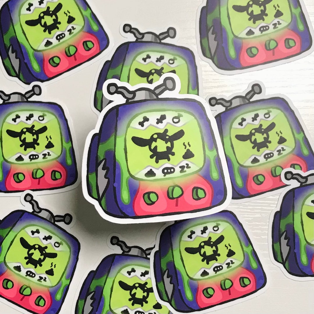 Goblin Slime-a-gotchi Doodle Sticker - Etsy