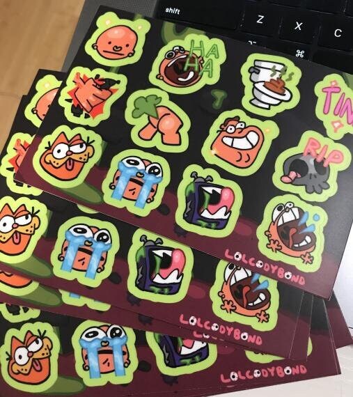 Lolcodybond Twitch Emote Doodle Stickers - Etsy