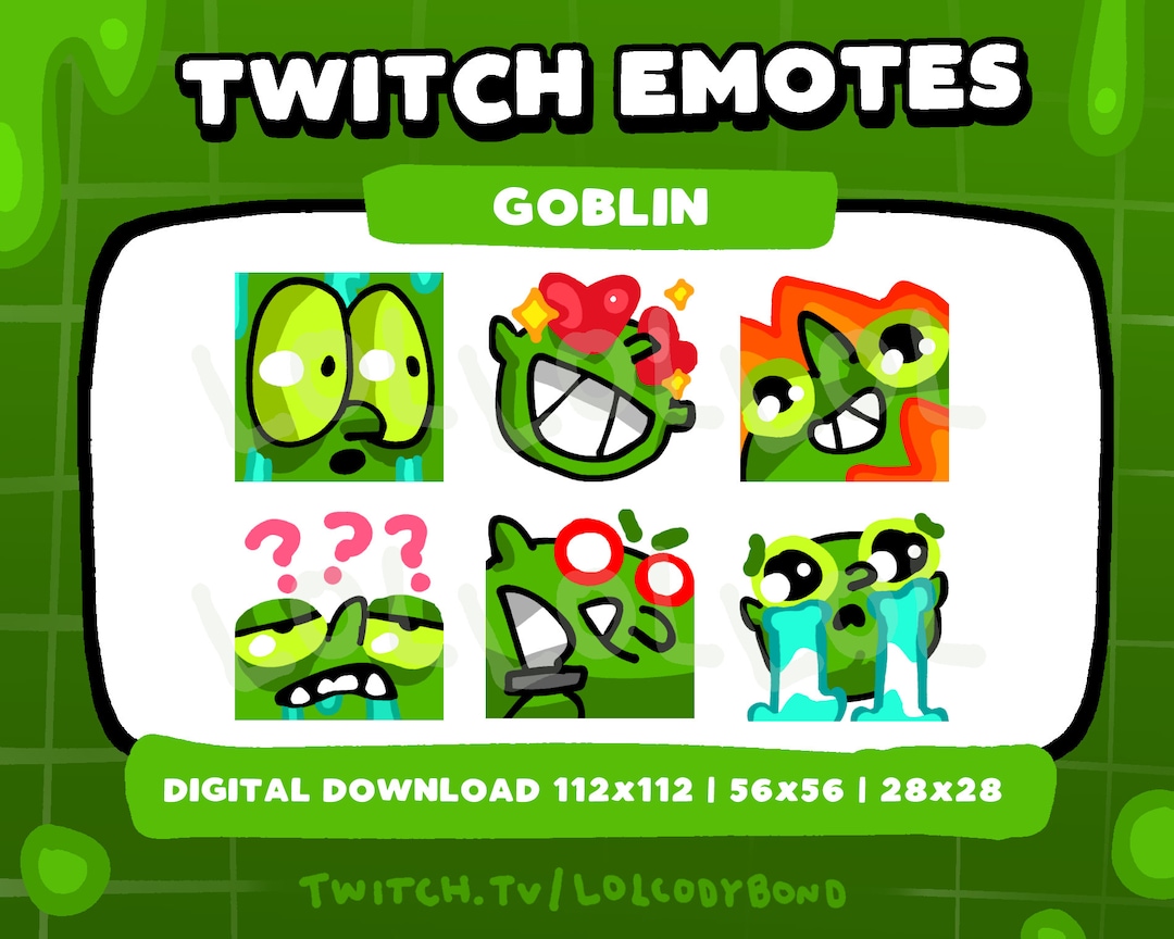 Goblin Doodle Emotes for Twitch Streamers, Discord, Youtube | Instant ...