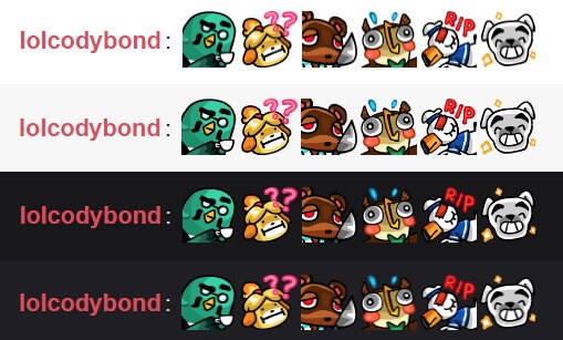 Animal Crossing New Horizons NPC Doodle Emotes for Twitch Streamers ...