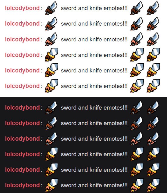Sword and Knife Doodle Emotes for Twitch Streamers, Discord, Youtube ...