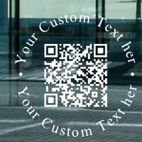 Custom Window QR Code Vinyl Decal Wall QR Generation for Shops ...
