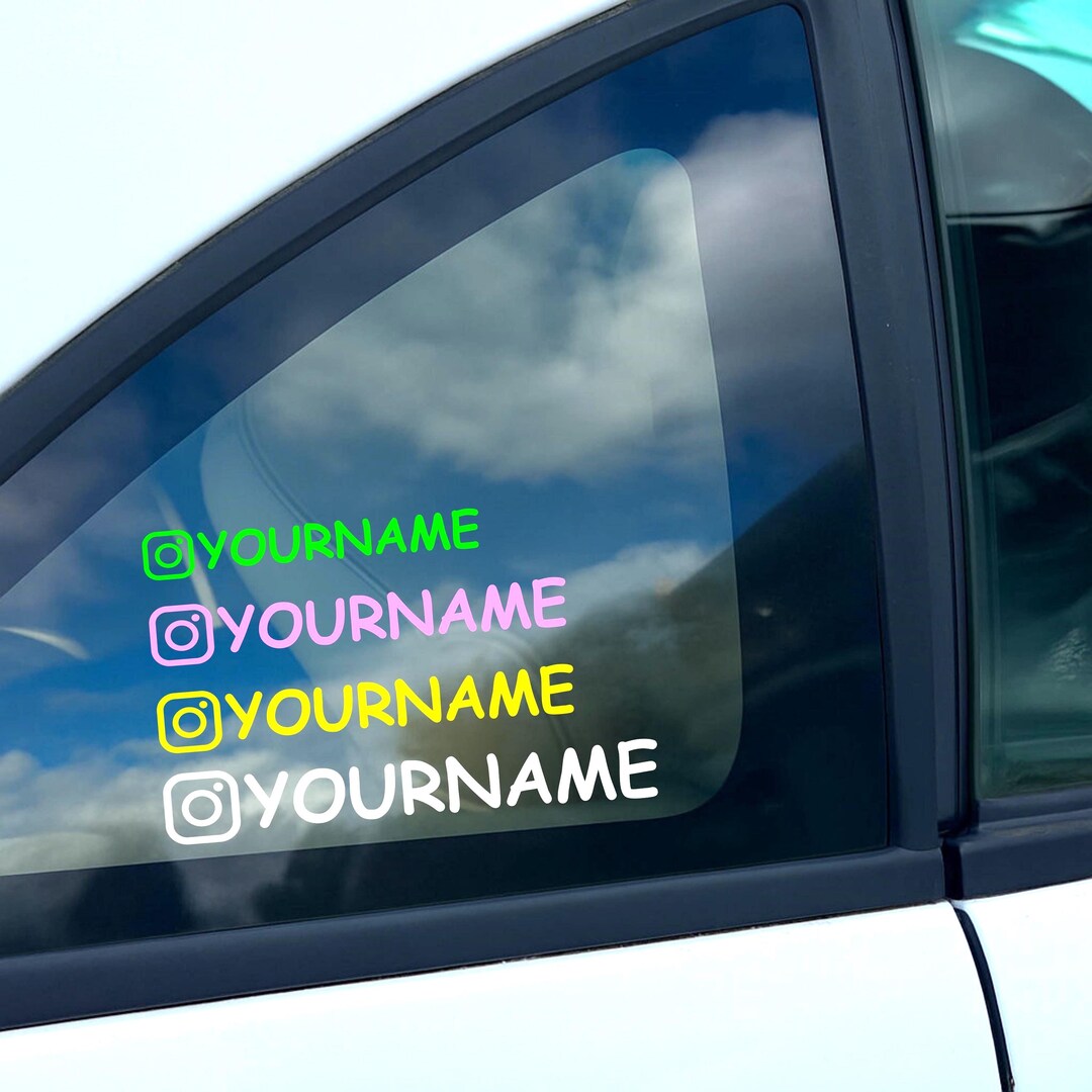 Custom Instagram Name Vinyl Sticker - Personalized IG Username Sticker ...