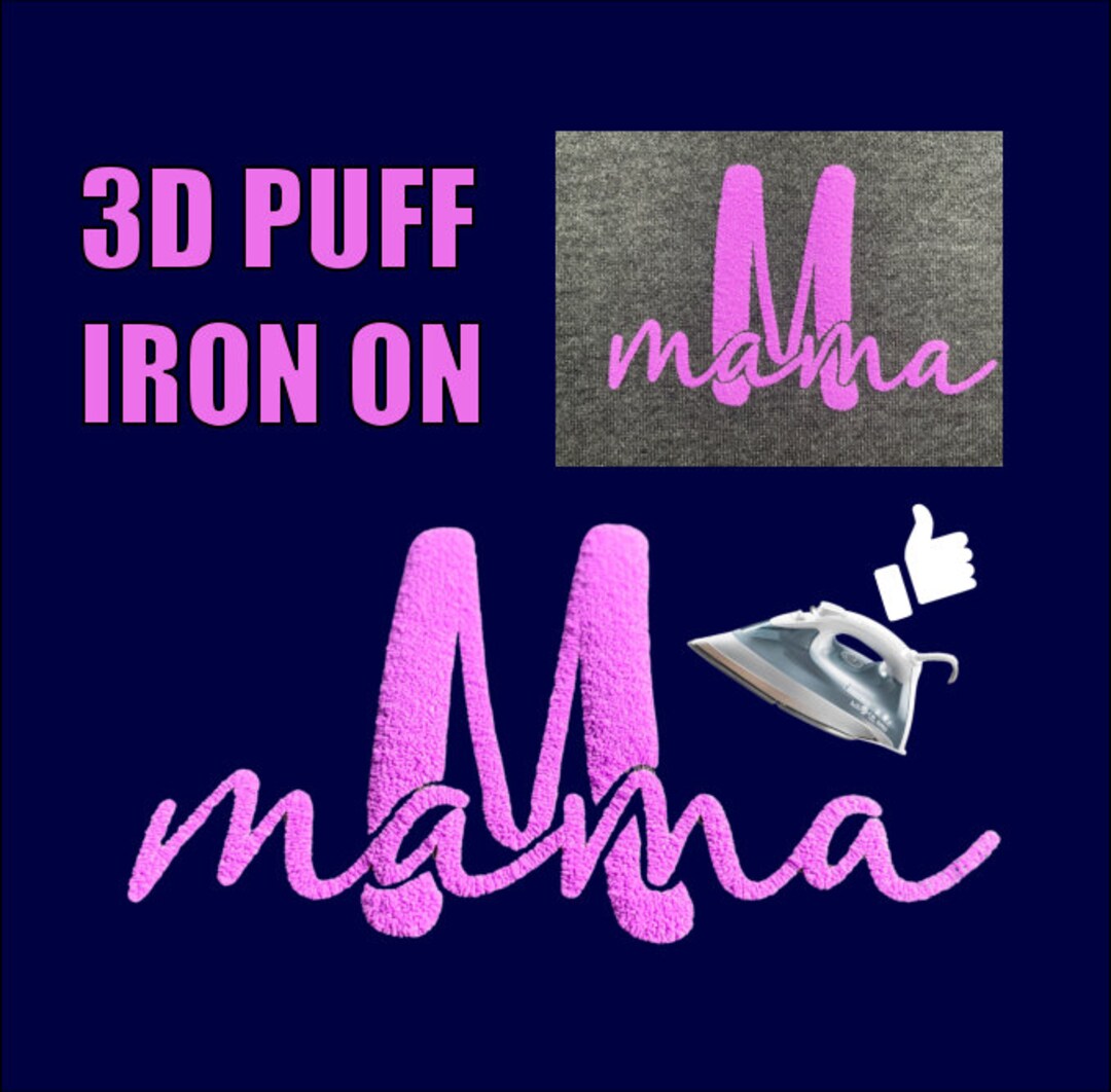 3d Puff MAMA Lettering Textile Ironing Picture - Etsy