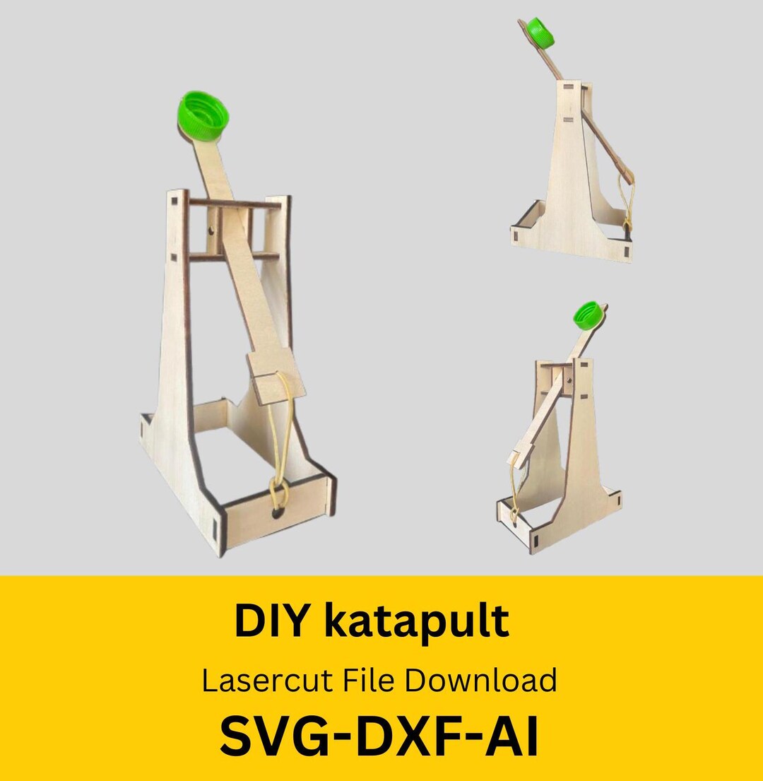 Catapult Lasercut File DIY Wooden Catapult for Kids and Adults - Etsy