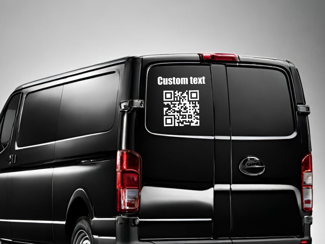 Weatherproof QR Code Car Sticker | Personalized QR Code Stickers for ...