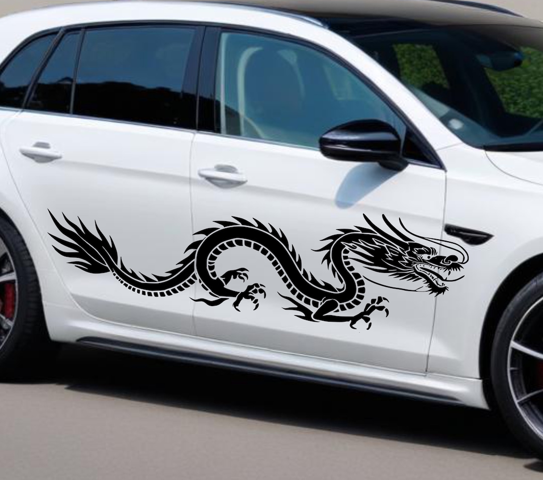 Japanese Dragon Car Sticker Dragon Decal Car - Etsy