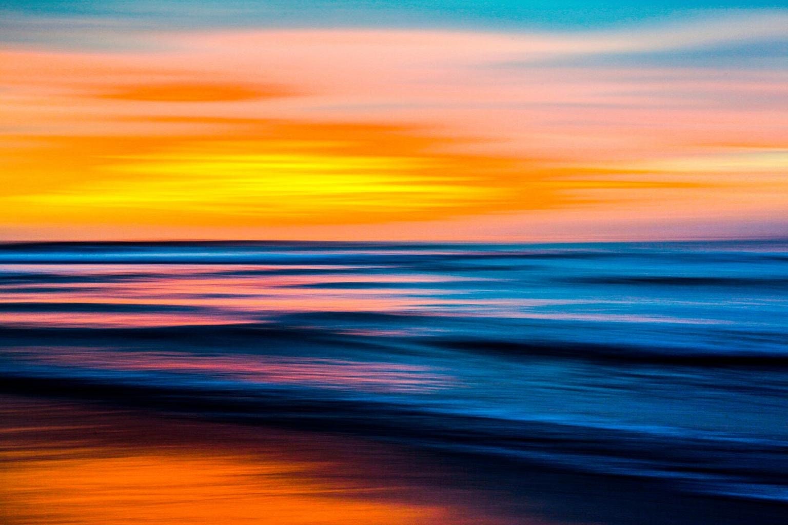Blur Seaside Ocean Water Shore Landscape Sky Sunset - Etsy