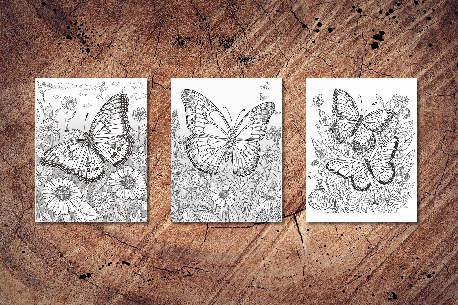 Butterfly Coloring Book to Print - Etsy