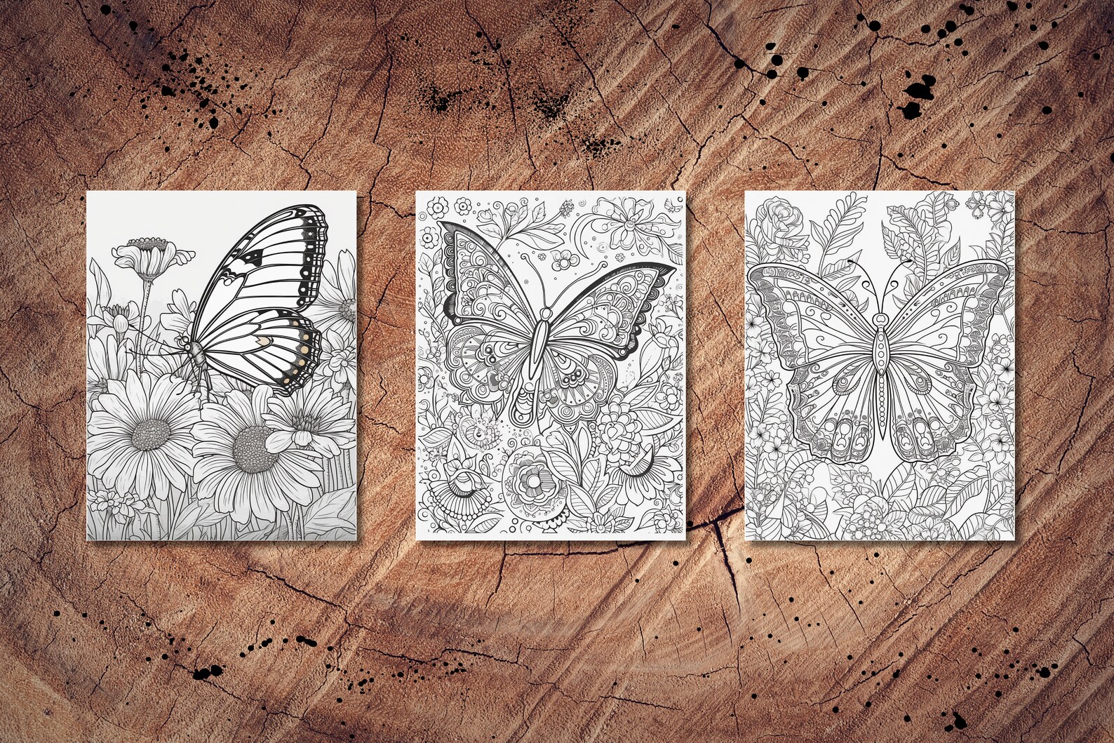 Butterfly Coloring Book to Print - Etsy