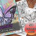 Butterfly Coloring Book to Print - Etsy