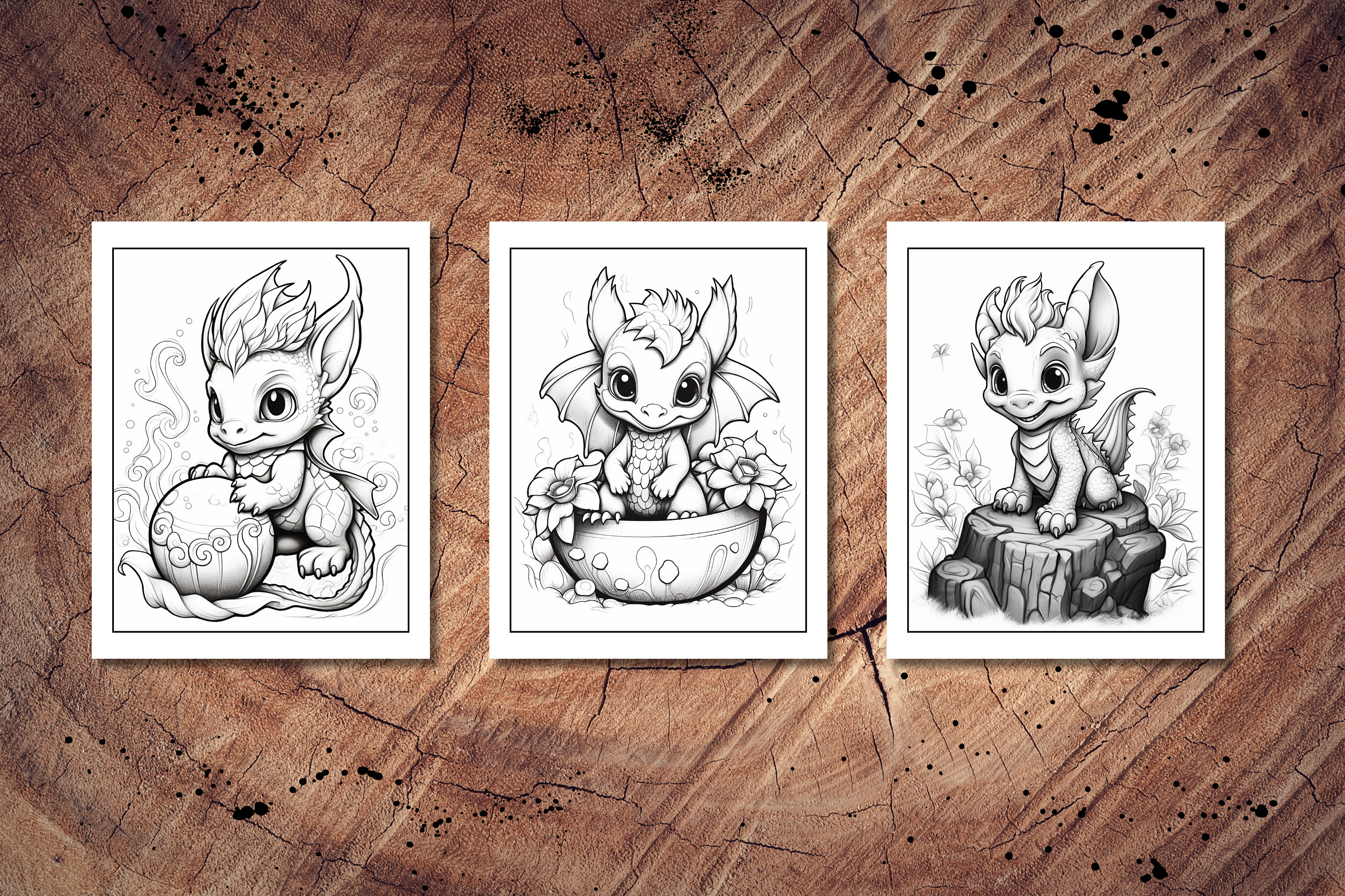 Printable Dragons Coloring Book - Majestic and Fantasy Designs for Kids ...