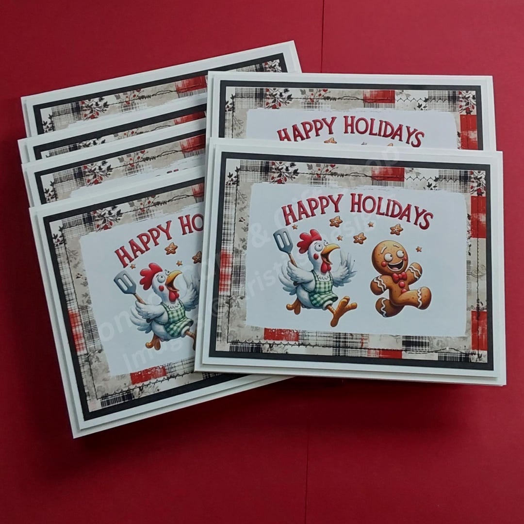 Happy Holidays set of 6 Box Set Christmas Cards Includes 6 Envelopes ...