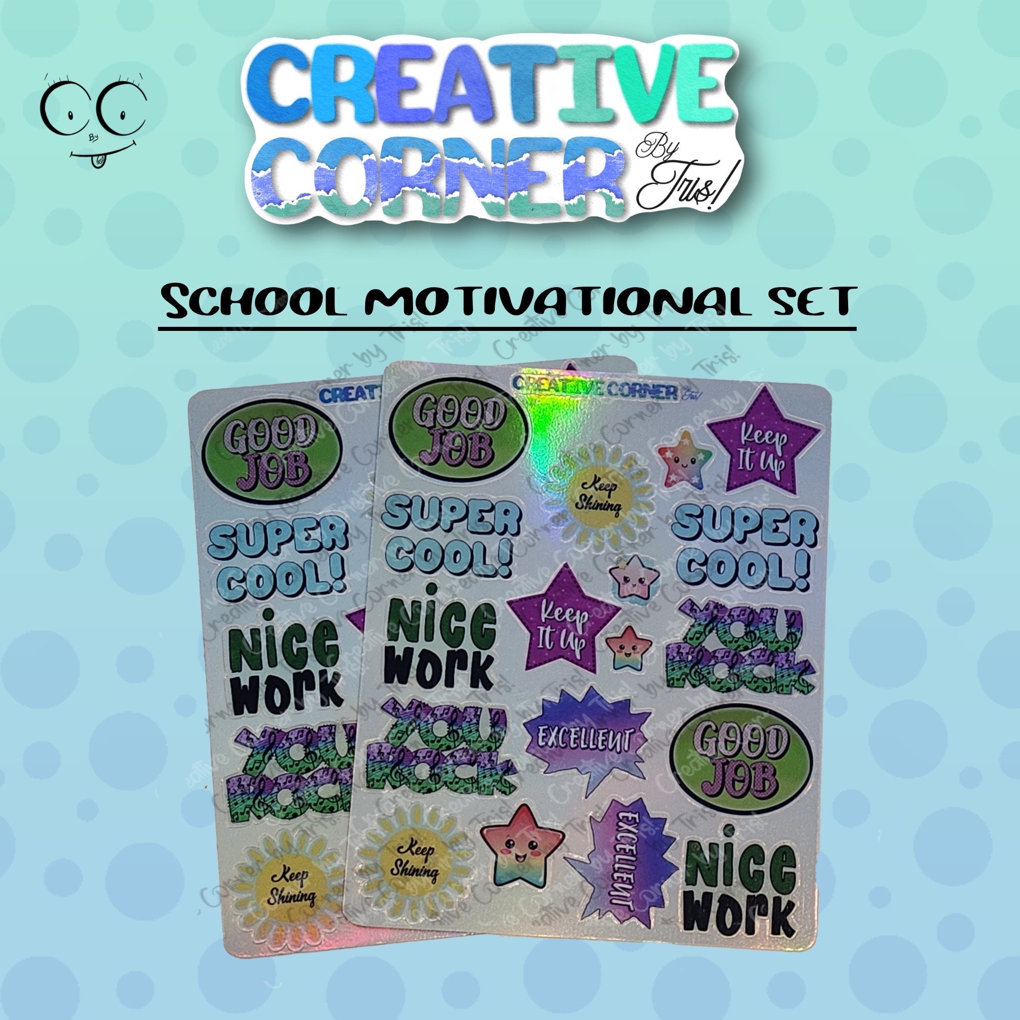 Holographic Motivational Stickers for Teachers Scrapbooking - Etsy