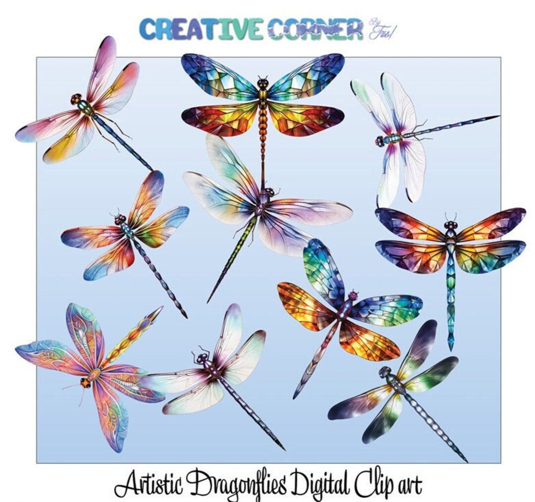 Imágenes prediseñadas de descarga digital de libélulas. 10 imágenes prediseñadas de libélula ...