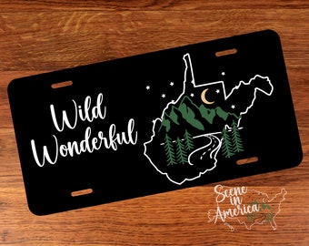 WV West Virginia Custom License Plate Custom Car Tag - Etsy