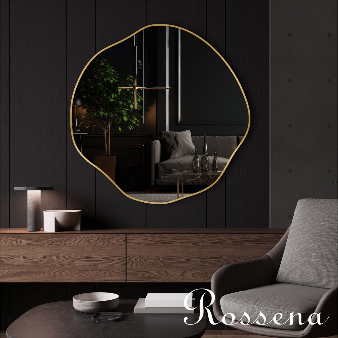 Asymmetrical Wall Mirror, Aesthetic Wall Mirror, Irregular Mirror ...