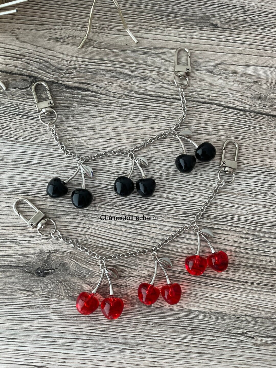 Cute Cherry Bag Chain Cherries Bag Chain Red/red Or/or Black/black ...