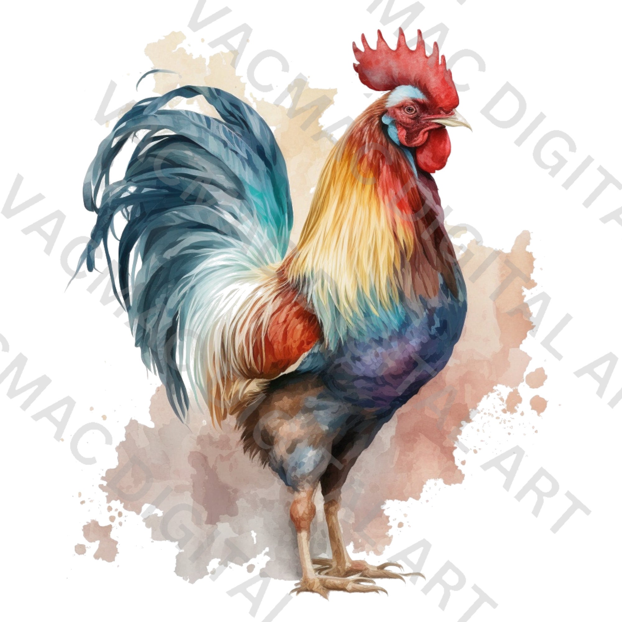 Farm Animal Watercolor Clipart 37 PNG Images, Digital Download, 300 DPI ...