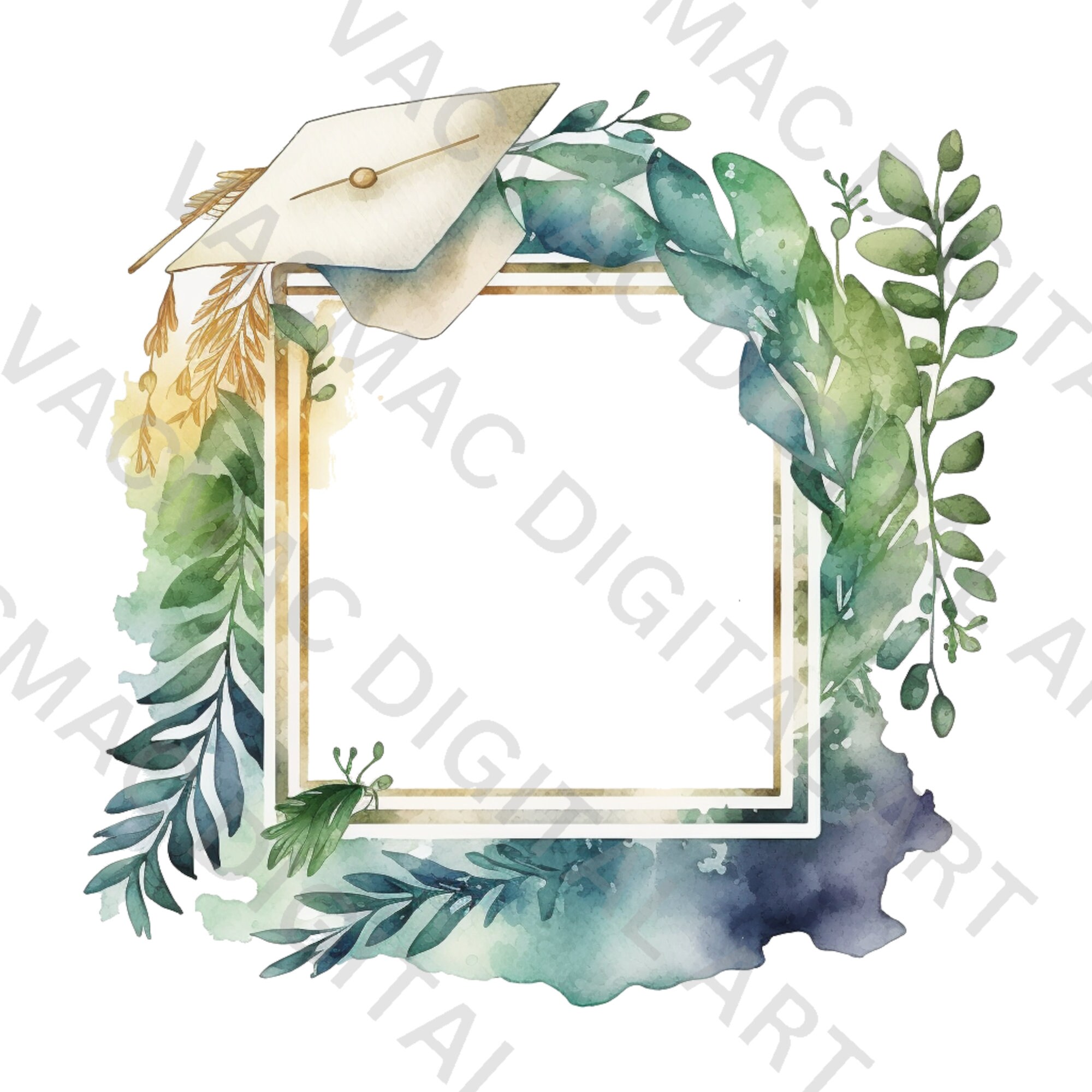 Graduation Watercolor Clipart 43 PNG Images, Digital Download, 300 DPI ...