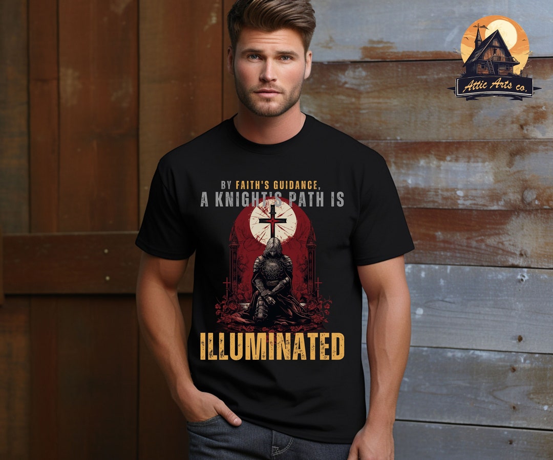 Divine Grace Knight Tee Kneeling in Faith Christian Warrior - Etsy