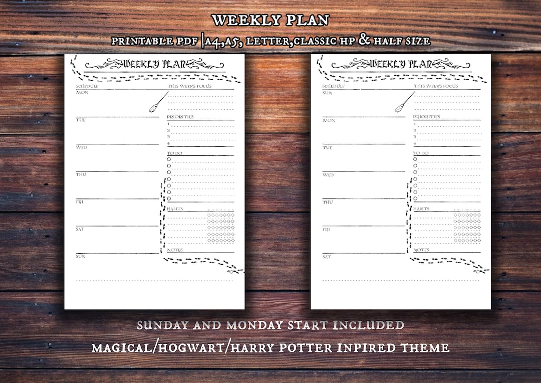 Printable Weekly Goal Planner, Weekly Planner, Priority Matrix, Weekly ...