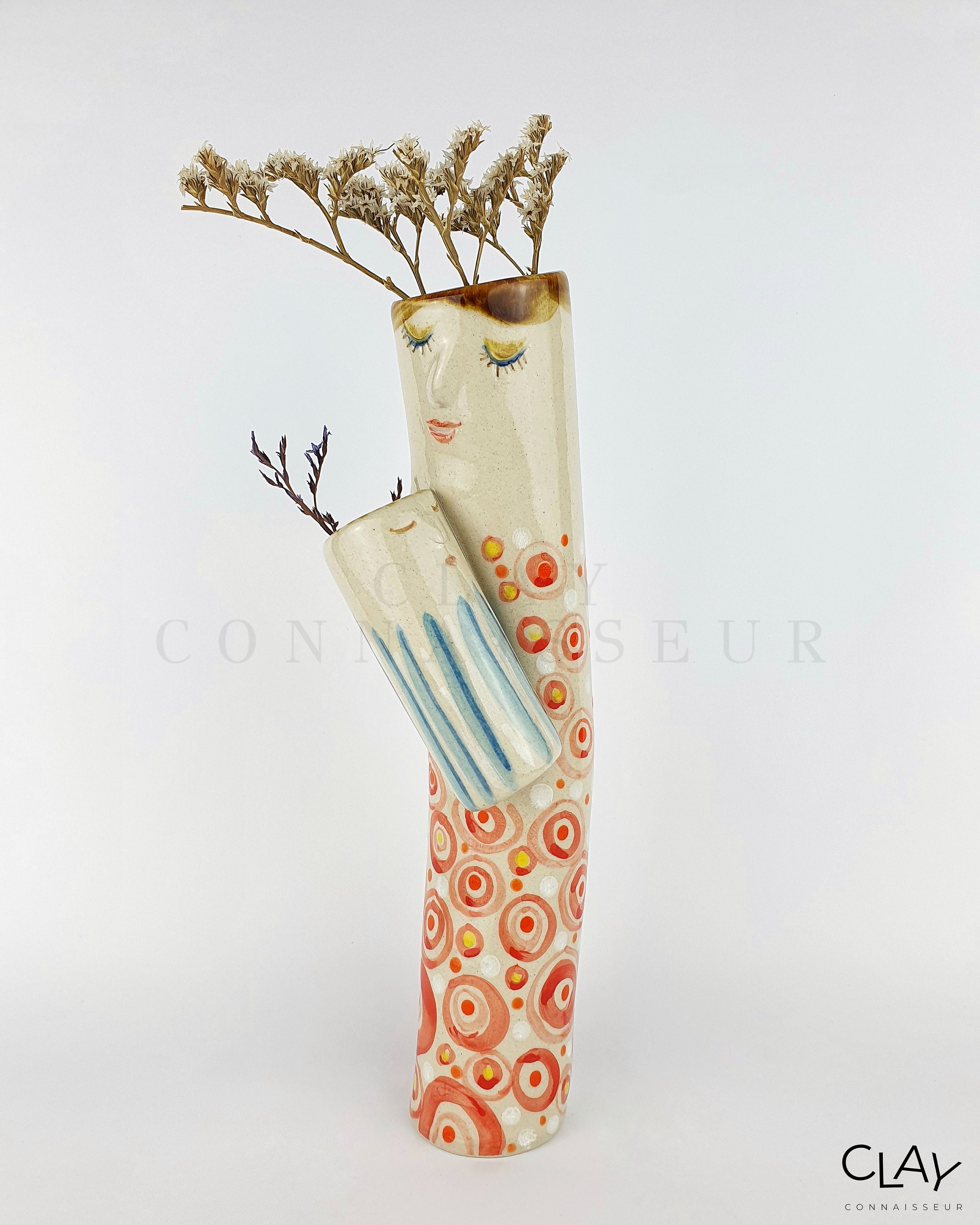Happy Family Ceramic Bud Vases • Pottery Vases for Dried Flowers ...