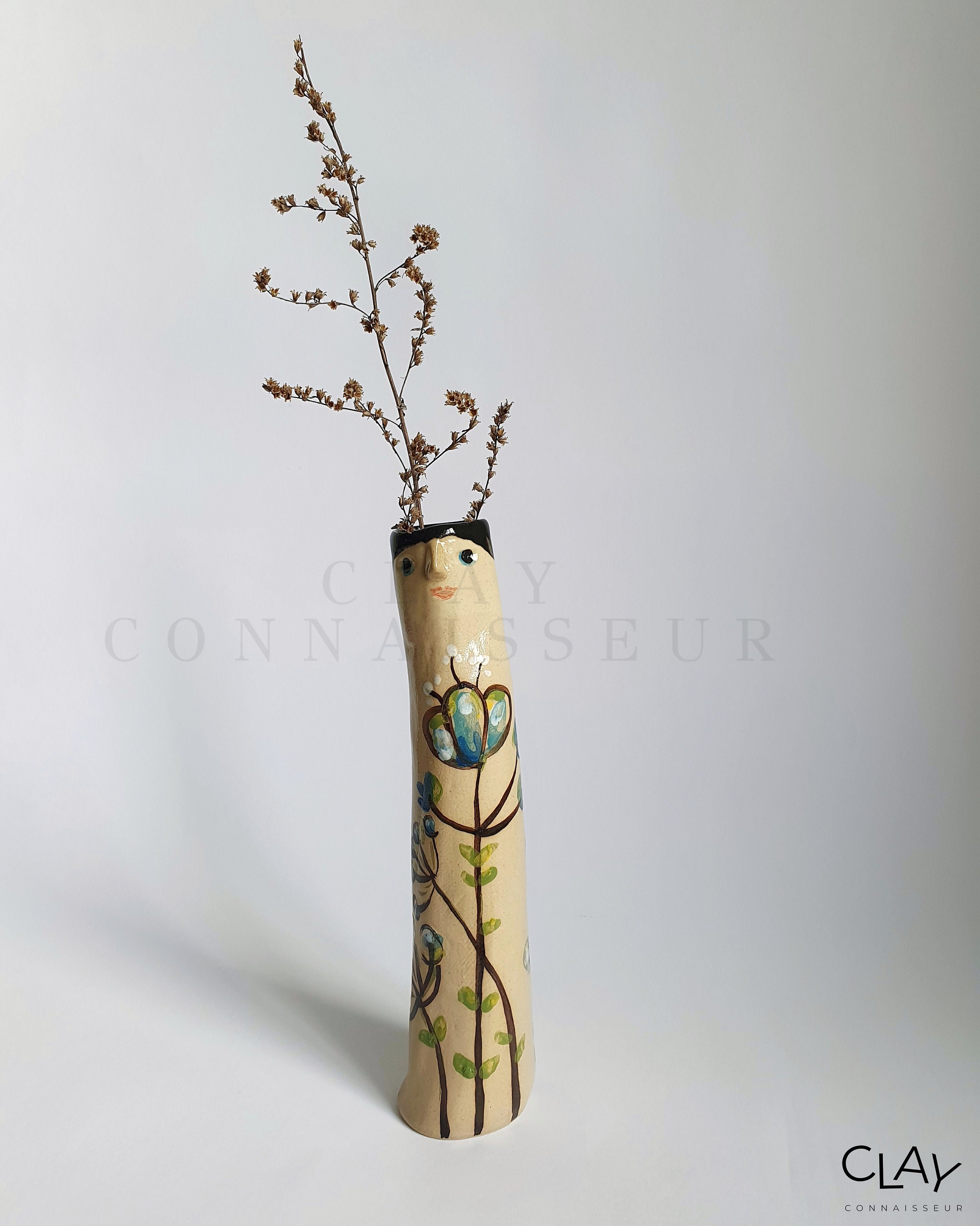 Sunny Family Ceramic Bud Vases • Pottery Vases for Dried Flowers ...