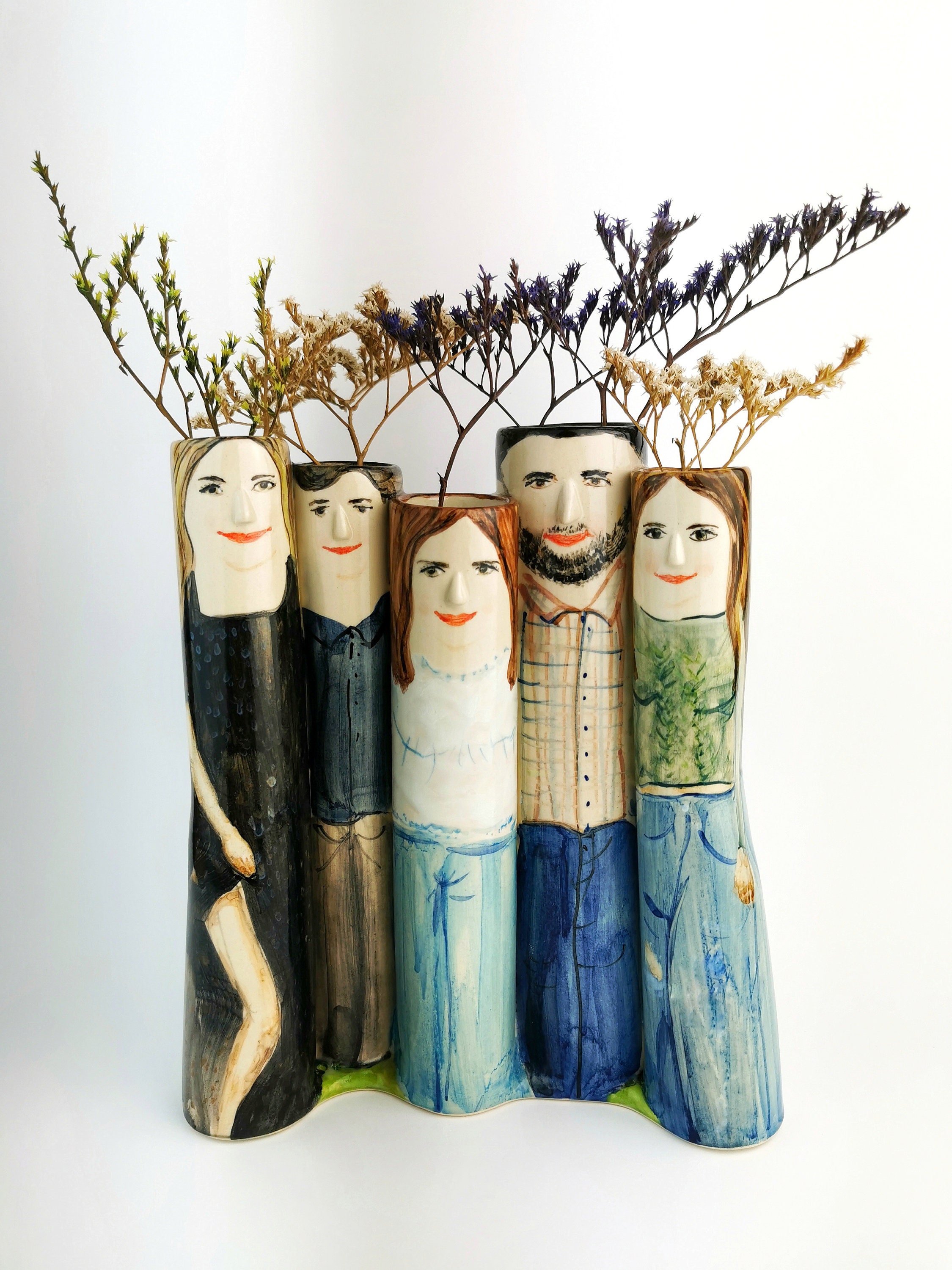 Personalized Ceramic Bud Vases • Custom Pottery Vases for Flower ...
