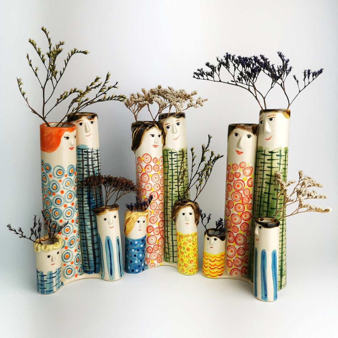 Personalized Ceramic Bud Vases • Custom Pottery Vases for Flower ...