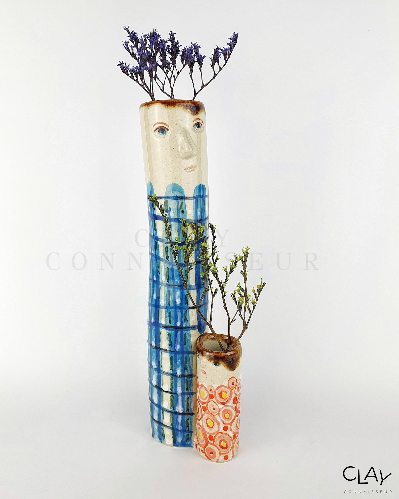 Happy Family Ceramic Bud Vases • Pottery Vases for Dried Flowers ...
